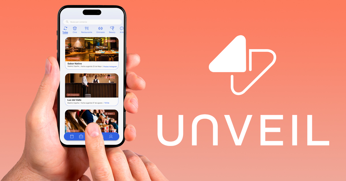 Unveil - Conecta creadores UGC con negocios locales
